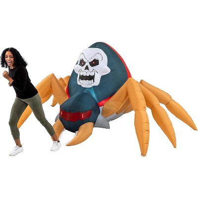 Costway 8 Ft Halloween Inflatable Red Dragon With Wings & Skull Holiday ...