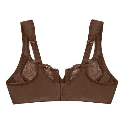 Glamorise Womens Low Cut Wonderwire Lace Underwire Bra 1240 Mocha 48f ...