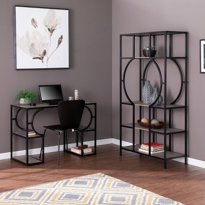 68.25" Vikrin 5 Tier Bookshelf Natural/black - Aiden Lane : Target