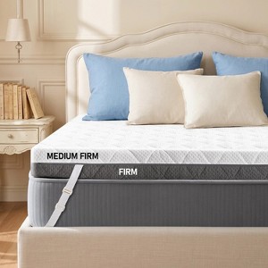 Dyonery Dual Firmness Mattress Topper Medium Firm, Cooling Gel Memory ...