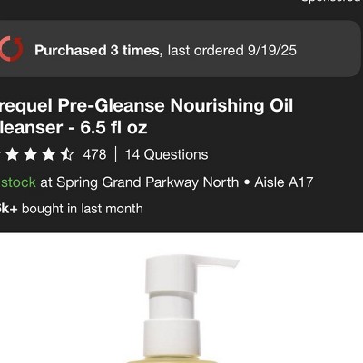 Prequel Pre-Gleanse Nourishing Oil Cleanser - 6.5 fl oz : Target