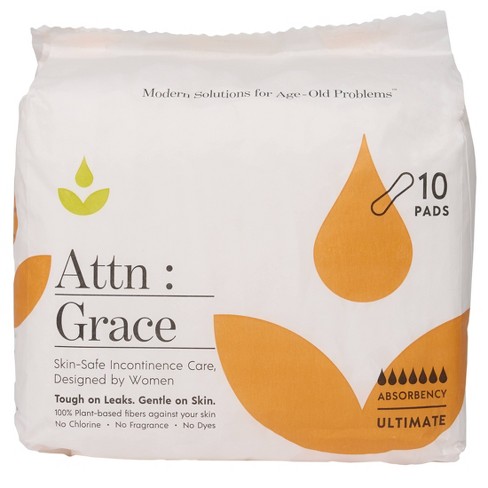 Attn: Grace Incontinence Ultimate Pads - Maximum Absorbency - 10ct : Target