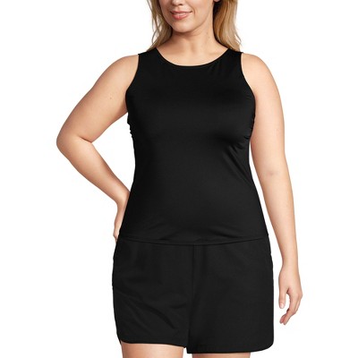 Lands' End Women's Chlorine Resistant High Neck Upf 50 Modest Tankini ...