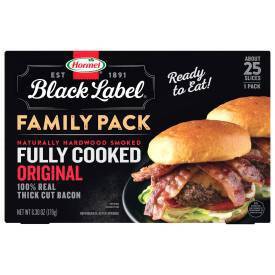 Hormel Black Label Fully Cooked Bacon Family Pack - 6.3oz : Target