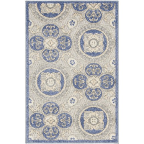 Nourison Aloha Contemporary Medallion Outdoor Rug : Target
