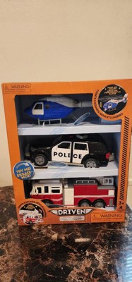 Driven By Battat – Small Toy Emergency Vehicle Set – Micro Rescue Fleet - 3 Pk : Target