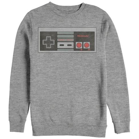 Men's Nintendo Controller Sweatshirt - Athletic Heather - Large : Target