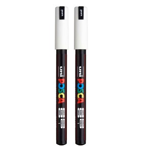 POSCA PC-1MR Paint Marker, Extra Fine Pin Tip (0.7 mm), White, Pack of ...