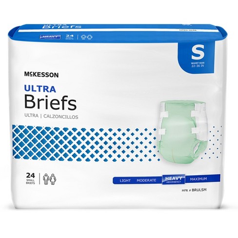 Mckesson Ultra Briefs, Incontinence, Heavy Absorbency, Unisex, Small ...