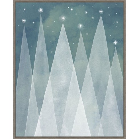 Amanti Art Mod Evergreens Ii By Grace Popp Canvas Wall Art Print Framed ...