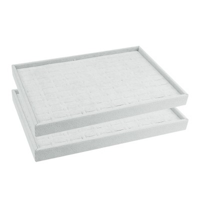 Household Essentials 3pc Stacking Jewelry Trays Graphite Linen : Target