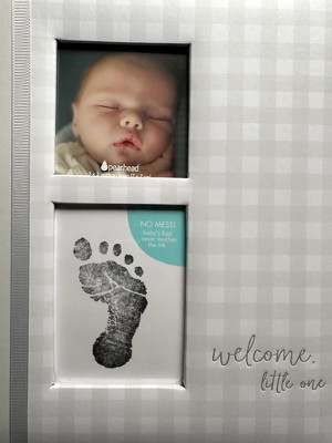 Pearhead Gingham Baby Memory Book - Gray : Target