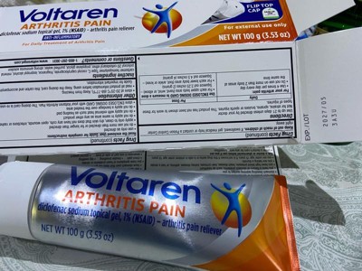 Voltaren Diclofenac Sodium Topical Arthritis Pain Relief Gel Tube - 1.7 ...