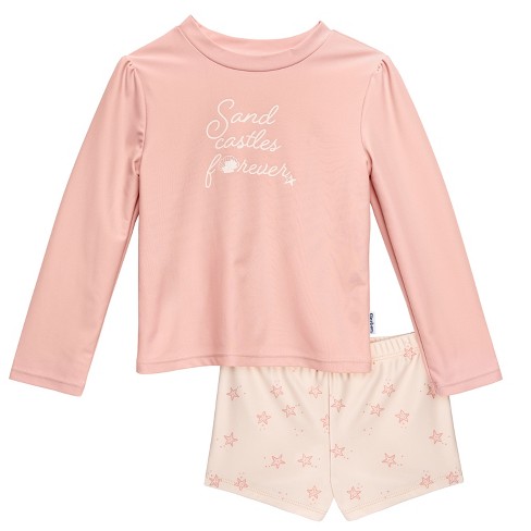 Gerber Toddler Girls' Rashguard Set - Starfish - 4t - 2-piece : Target