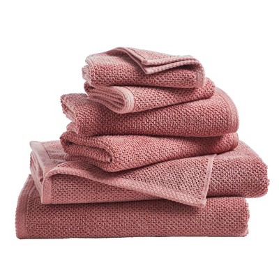 Cotton Quick Dry Popcorn Towel Set - Great Bay Home (desert Rose, 6 ...