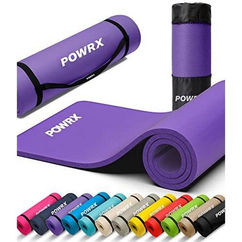 Powrx Yoga Mat Non-slip, Anti-tear, Extra Thick Exercise Mat, Purple ...
