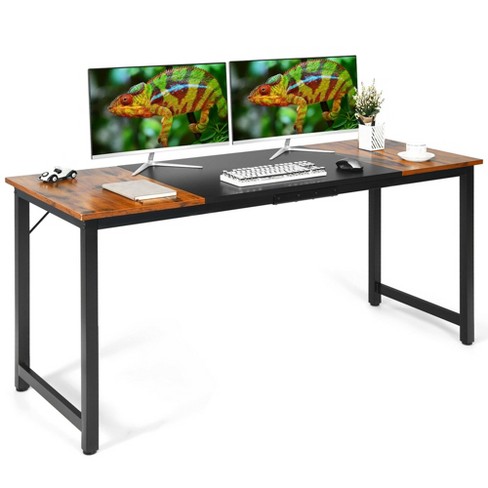 Costway 63'' Large Computer Desk Writing Workstation Conference Table ...