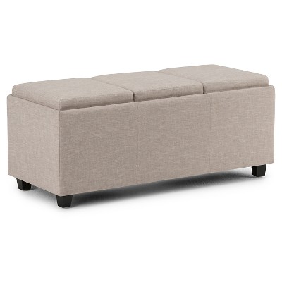 Franklin Storage Ottoman And Benches Natural - Wyndenhall : Target
