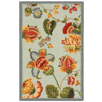 Chelsea Hk331 Hand Hooked Accent Rug - Light Blue - 2'6"x4' - Safavieh ...