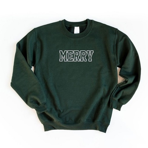 Simply Sage Market Women's Graphic Sweatshirt Embroidered Merry - S ...