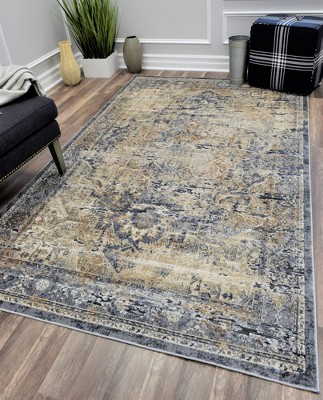 Rugs America Castle Cb300a Blue Navy Abstract Transitional Blue Area ...