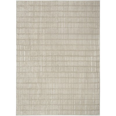 Nourison Cozy Modern Abstract Indoor Area Rug Grey Ivory 5'3"x7' : Target