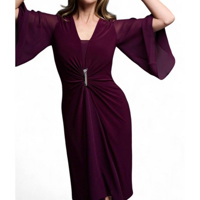 Women's Sheer Sleeve Signature Dress - Joseph Ribkoff : Target