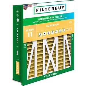 Filterbuy 24x24x5 Air Filter (1-Pack), Pleated MERV 11 Allergen Defense ...