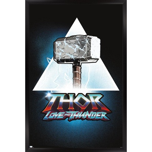 Trends International Marvel Thor: Love And Thunder - Logo Framed Wall ...