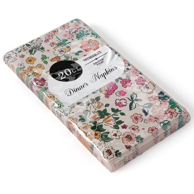 Trendables 100 Count Rectangle Paper Napkin Garden Print Dinner Napkins ...
