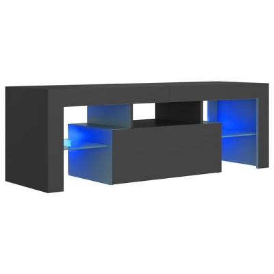 vidaXL TV Stand with LED Lights Gray 47.2"x13.8"x15.7" : Target