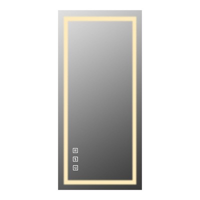 Organnice Frameless Decorative Wall Mirrors With Dimmable Light : Target