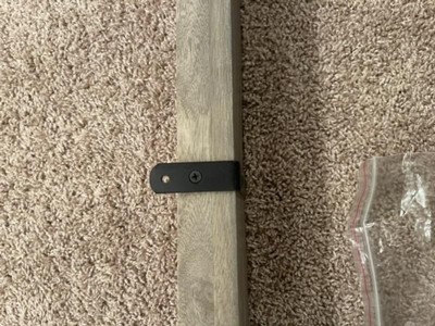 48" Solid Wood Ledge Wall Shelf With Rustic Metal Bracket Driftwood ...