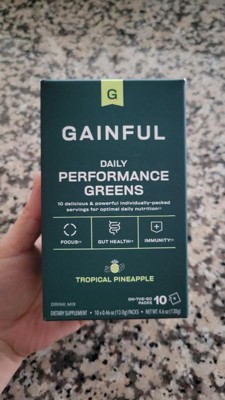 Gainful Performance Greens Stick Packs - Tropical Pineapple - 10ct : Target
