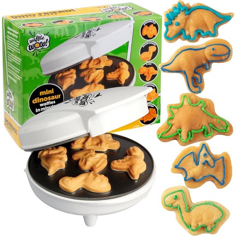 Waffle Wow Dinosaur Mini Waffle Maker- 5 Different 3d Shaped Dinos In ...