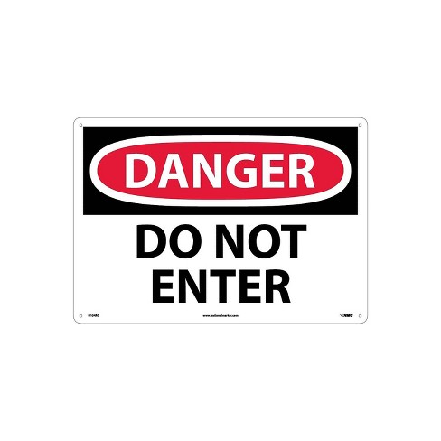National Marker Do Not Enter 14x20 Rigid Plastic Danger Sign D104rc ...