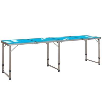 Aluminum Camping Table With Adjustable Legs, 8' Folding Picnic Table ...