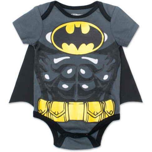 Dc Comics Justice League Batman Newborn Baby Boys Bodysuit And Cape ...