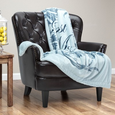 50"x60" Ruched Faux Fur Throw Blanket Slate Blue - Madison Park : Target