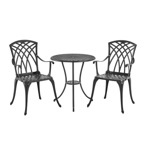 Yaheetech 3-piece Patio Bistro Set For Garden Backyard Porch Balcon ...