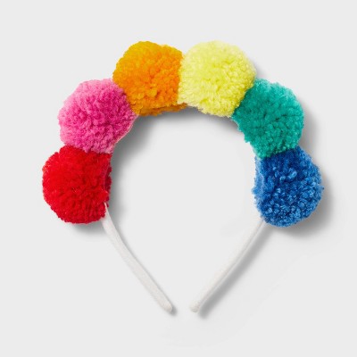 Spritz Rainbow Pom Pom Headband Target