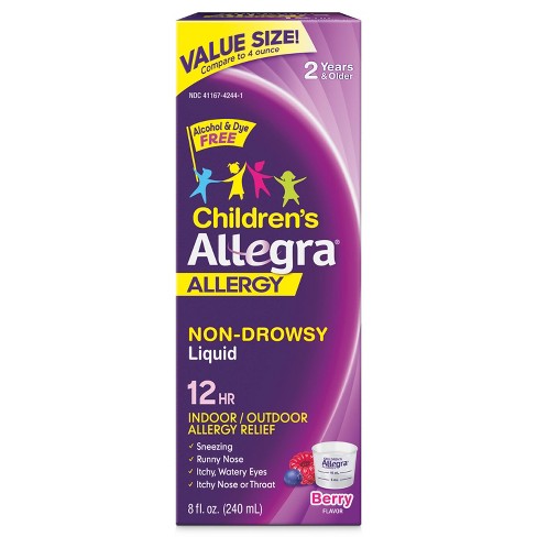 Children's Allegra 12 Hour Allergy Relief Oral Suspension - Berry ...