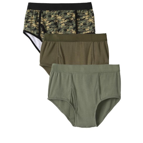 Kingsize Men's Big & Tall Classic Cotton Briefs 3-pack - Xl, Hunter ...