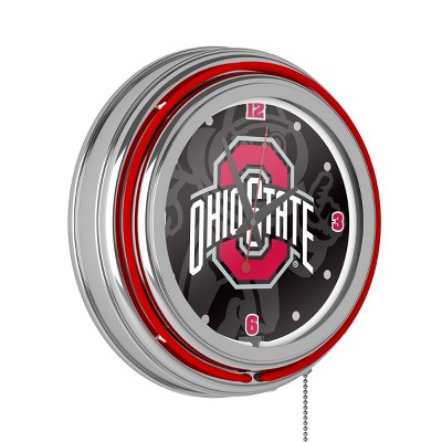 Ohio State University Smoking Brutus Retro Neon Wall Clock : Target