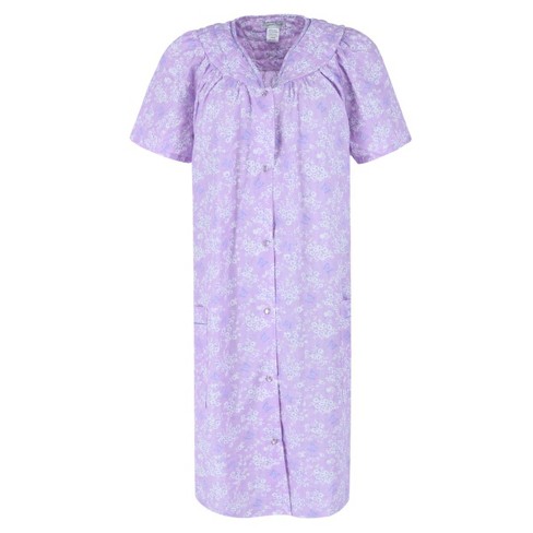 Elegant Emily Women's Snap Front Short Sleeve Pattern Duster, Xlarge ...