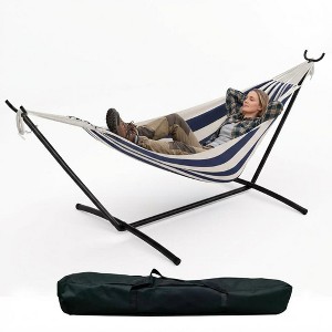Portable Hammock with Heavy-Duty Steel Stand, 450lbs Capacity, Soft ...