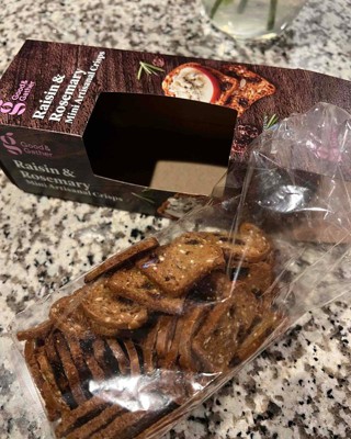 Raisin And Rosemary Mini Artisanal Crisps - 5.3oz - Good & Gather™ : Target