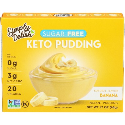 Simply Delish Strawberry Sugar Free Keto Pudding - Case Of 6/1.7 Oz ...