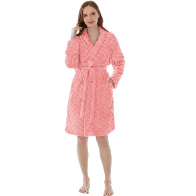 Pavilia Short Robes For Women, Plush Soft Bathrobe Womens Lightweight ...