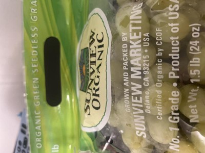 Extra Large Green Seedless Grapes - 1.5lb Bag : Target